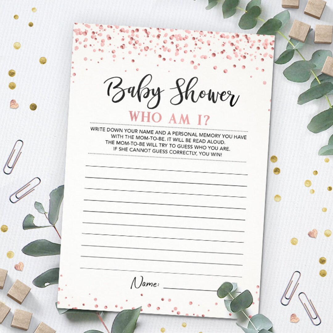Baby Shower Who Am I Baby Memory Game, Baby Shower Game Printable, Baby ...
