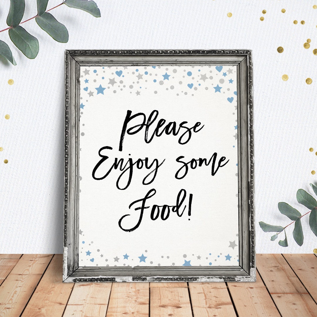Please Enjoy Some Food Sign, Baby Shower Sign, Printable, Instant ...