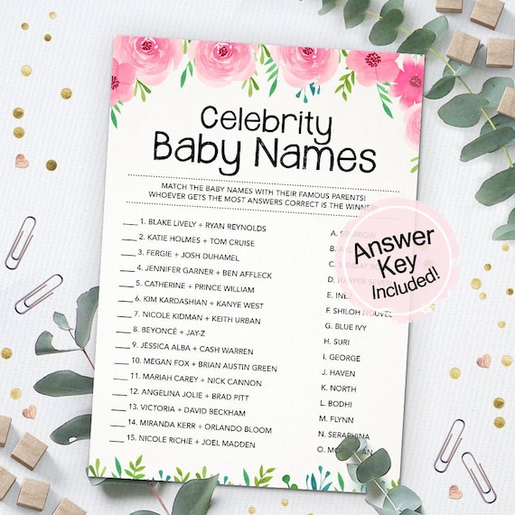 Celebrity Baby Pictures Baby Shower Game