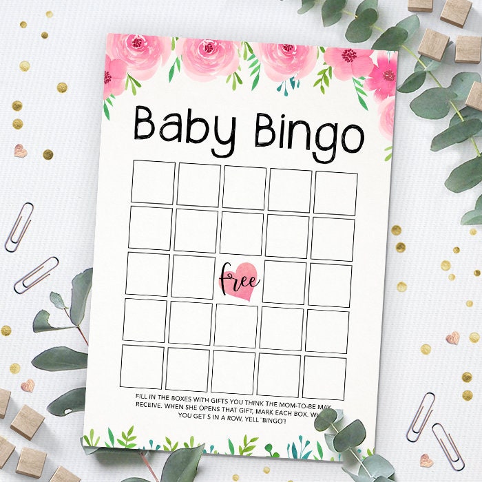 Baby Bingo Baby Shower Game Printable Baby Shower Instant | Etsy