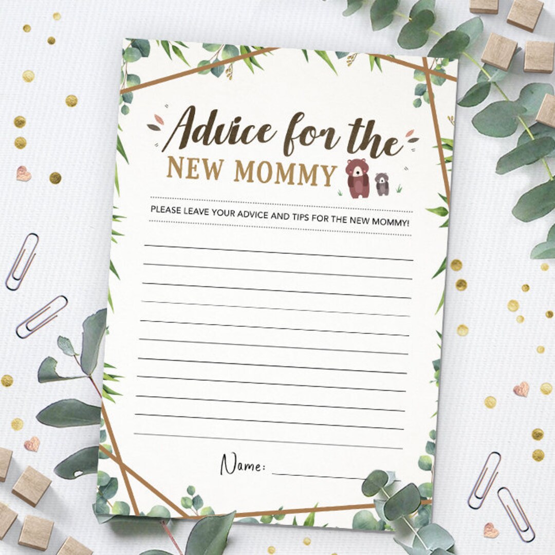 Advice for the New Mommy Baby Shower Game Printable Baby - Etsy