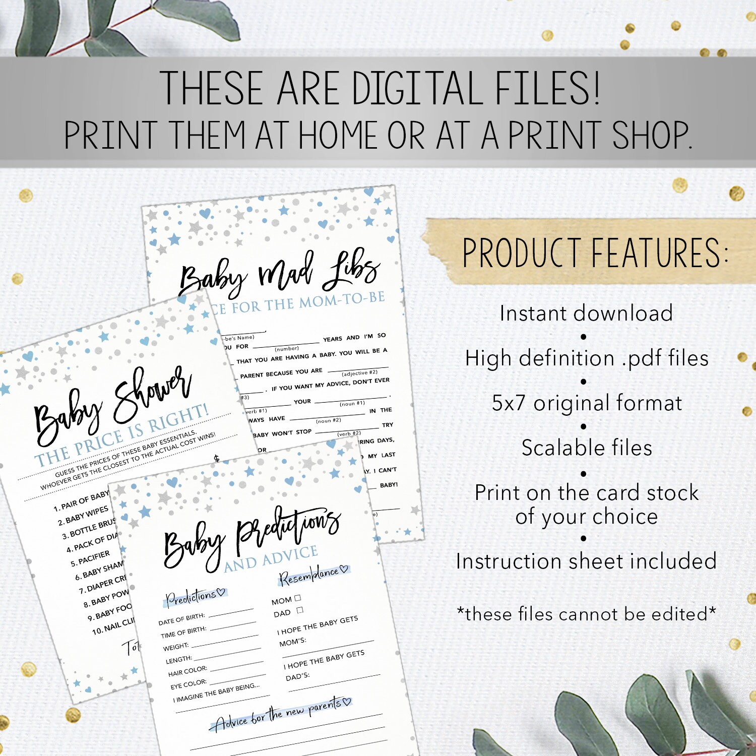 Baby Shower Games Bundle Baby Shower Printables Instant - Etsy