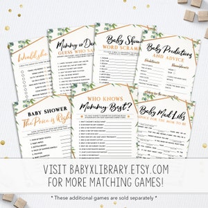 Baby Shower Memory Game, Baby Shower Game, Printable Game, Instant ...