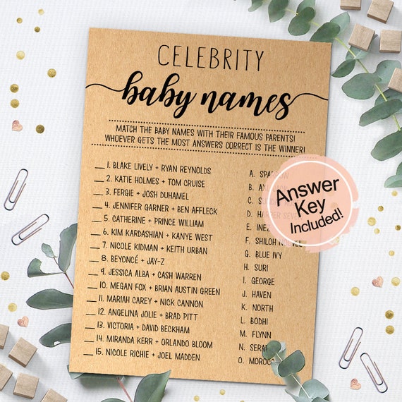 Celebrity Baby Pictures Baby Shower Game