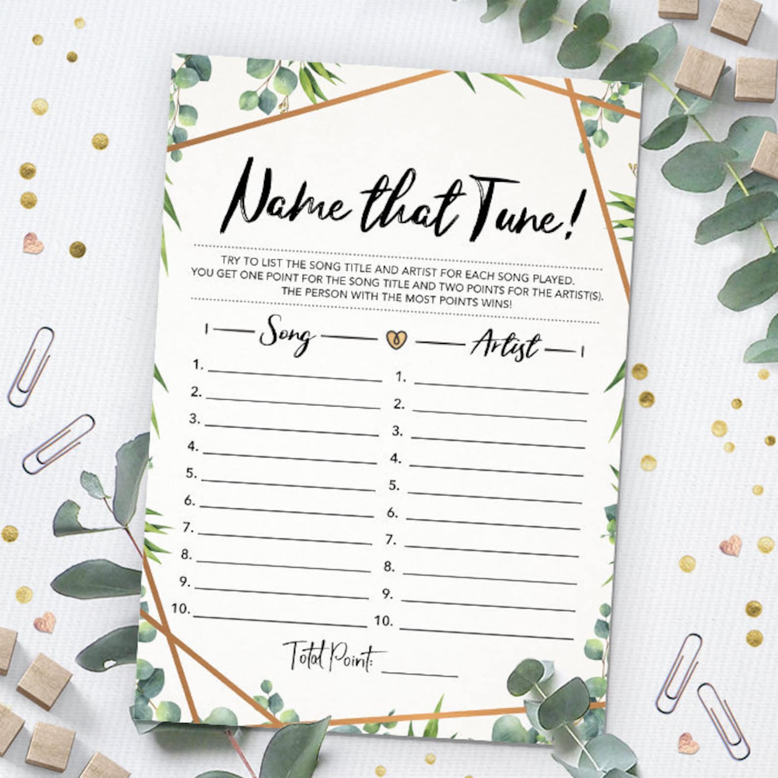 Name That Tune Baby Shower Music Game Printable Baby Shower | Etsy