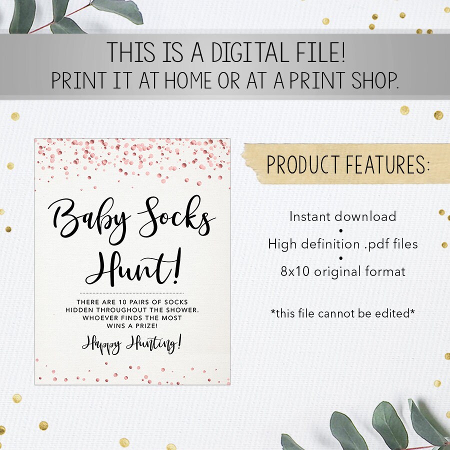 Baby Socks Hunt Game Socks Hunt Game Baby Shower Game Baby | Etsy