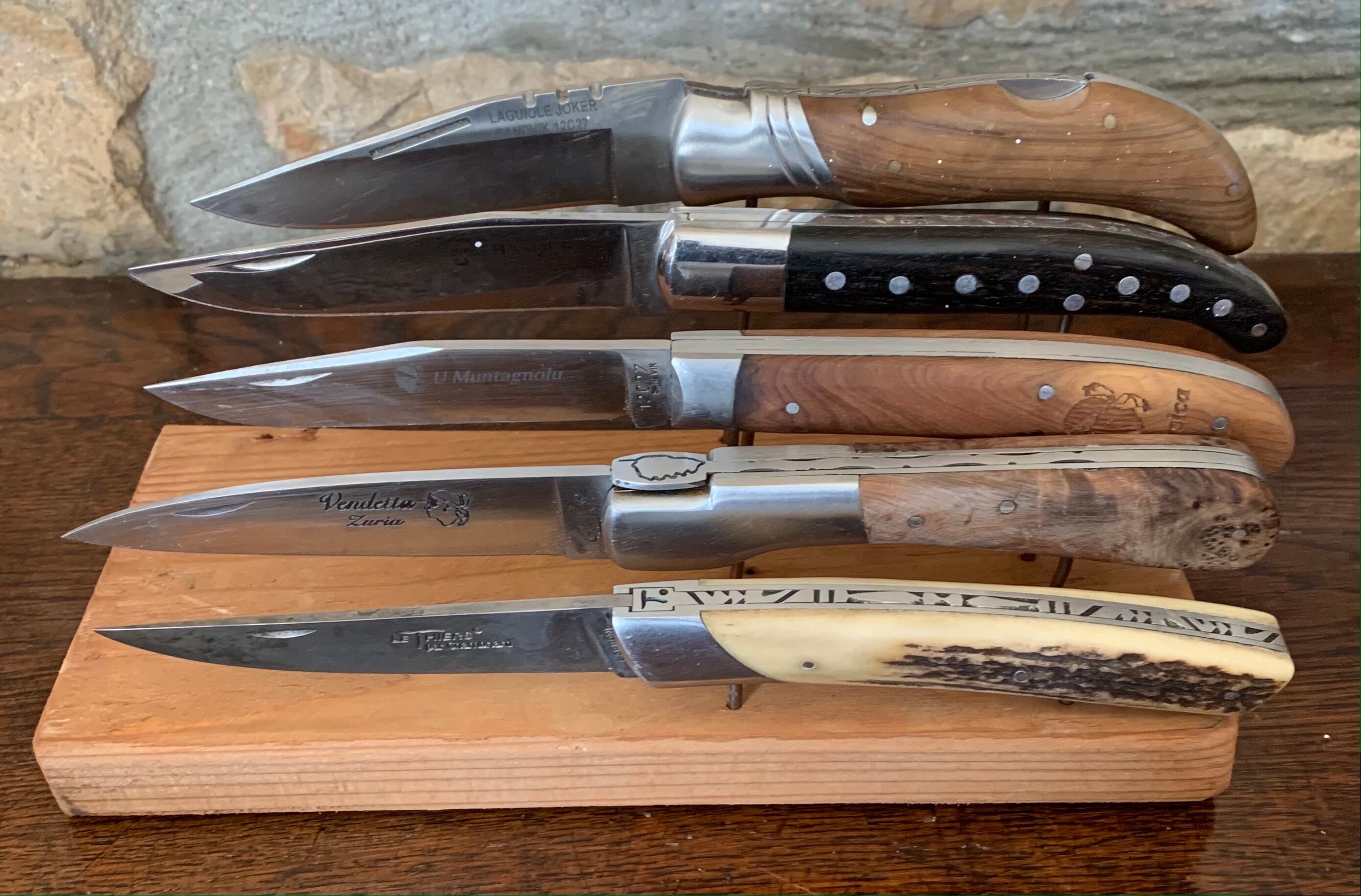 5-knife Wooden Pallet Pose Display SUPPORT METAL Unique | Etsy