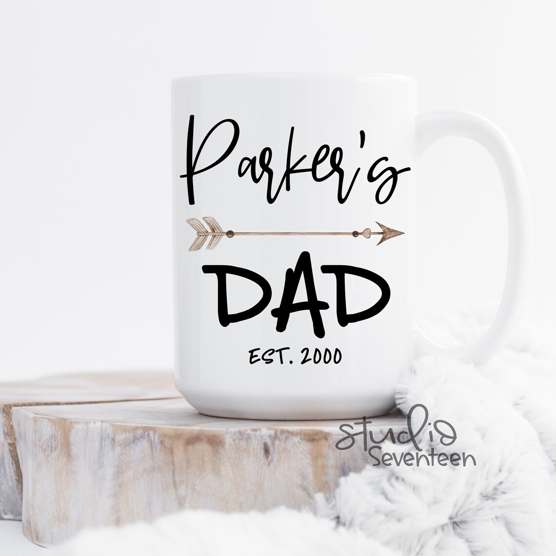 New Dad Mug Personalized Dad Mug Baby Reveal Mug First Time | Etsy