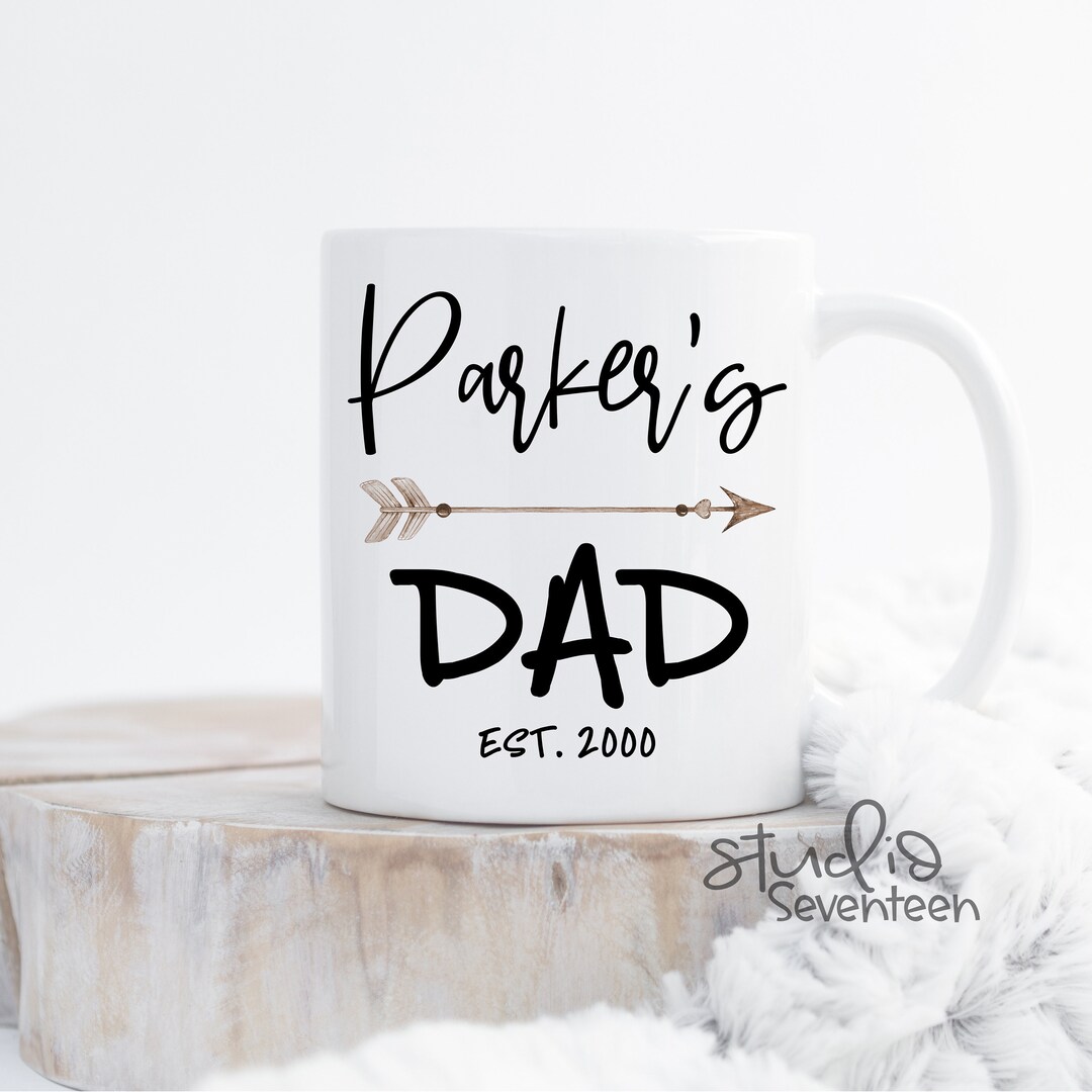 New Dad Mug Personalized Dad Mug Baby Reveal Mug First Time - Etsy