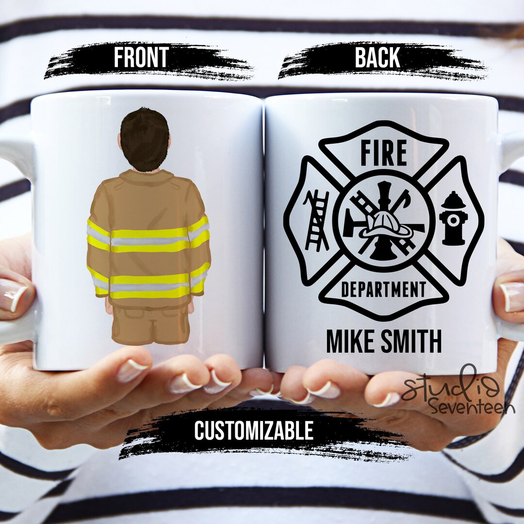 Firefighter Mug, Personalized Fireman Gift, Firefighter Appreciation ...