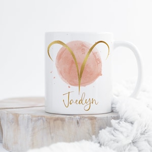 Aries Coffee Mug, Aries Constellation, Horoscope Gifts, Gift for Aries ...