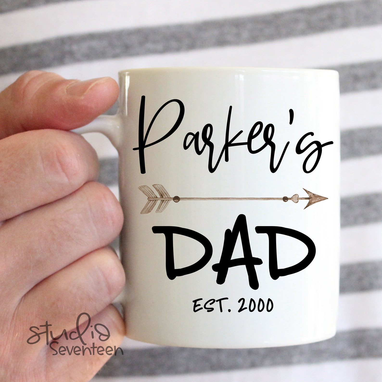 New Dad Mug Personalized Dad Mug Baby Reveal Mug First Time | Etsy