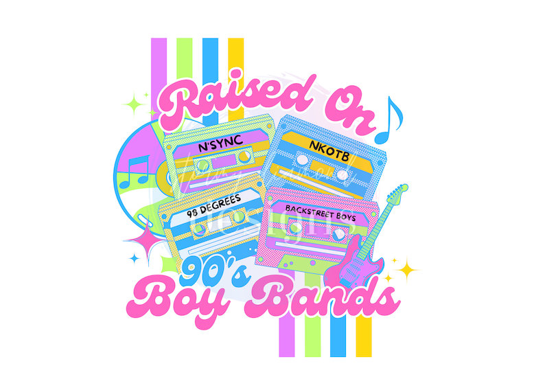 Raised on 90s Boy Bands Png, Boy Bands Png, 90s Png, 90s Boy Bands, 90s ...
