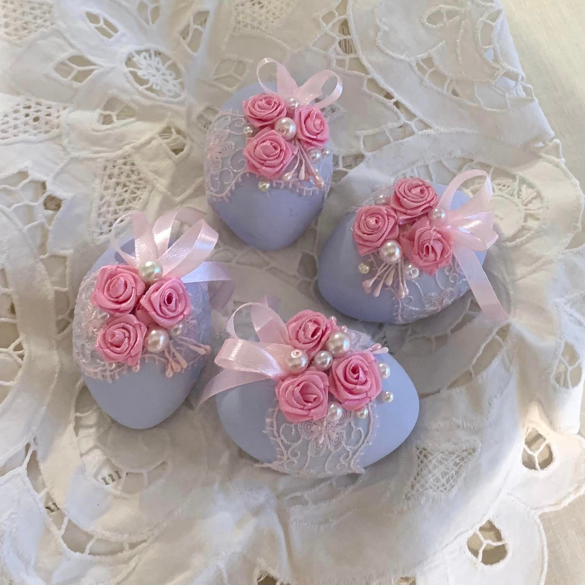 Shabby Chic Easter Eggs Pastel Easter Egg Wooden Easter Eggs - Etsy