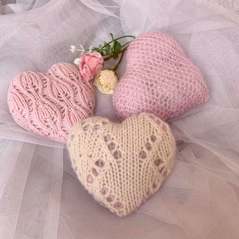 Mini Heart Pillows Heart Bowl Filler Stuffed Heart Repurposed - Etsy