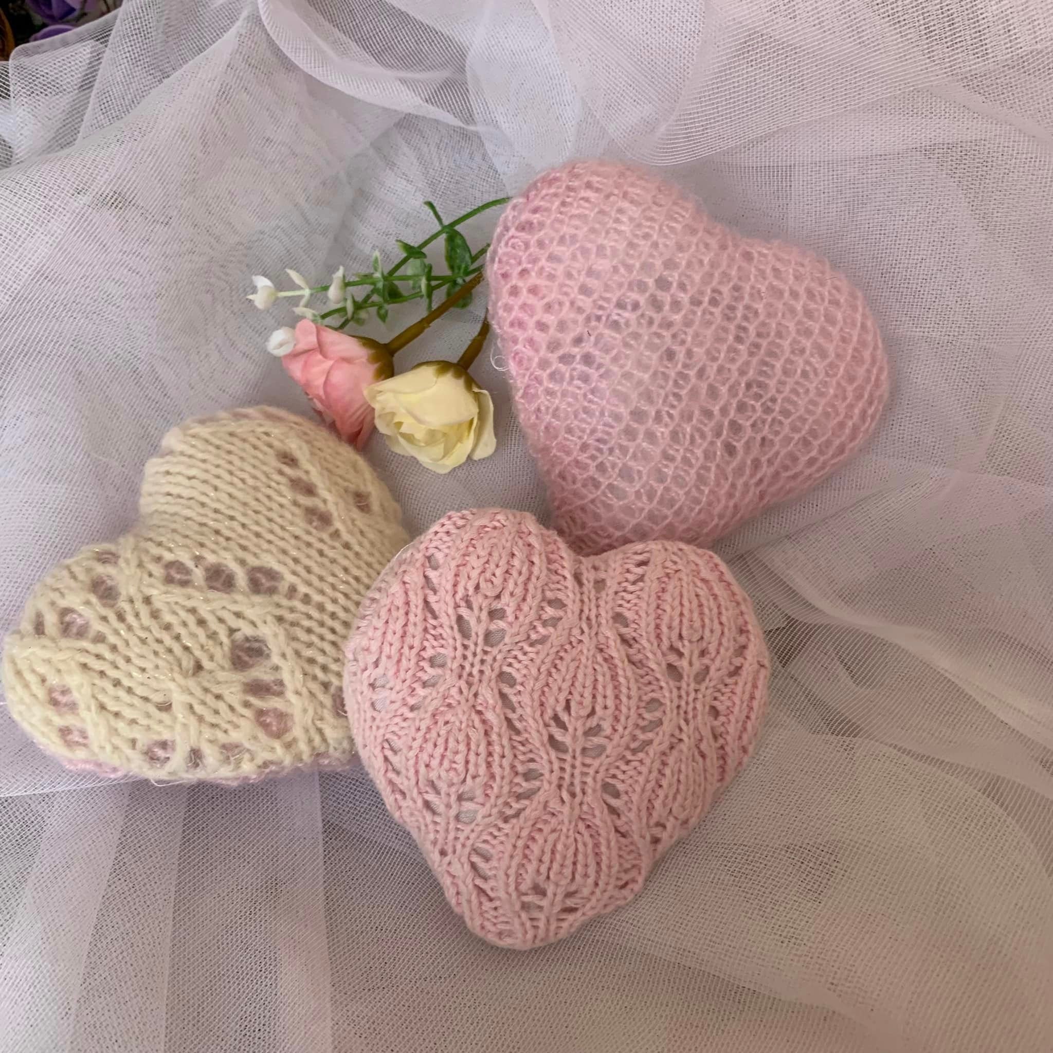 Mini Heart Pillows Heart Bowl Filler Stuffed Heart Repurposed - Etsy