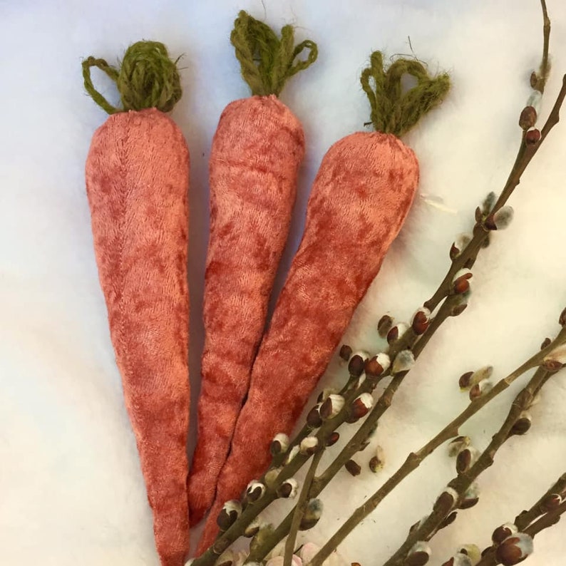 Velvet Carrots Primitive Carrot Fillers for Bowls SET 3 | Etsy