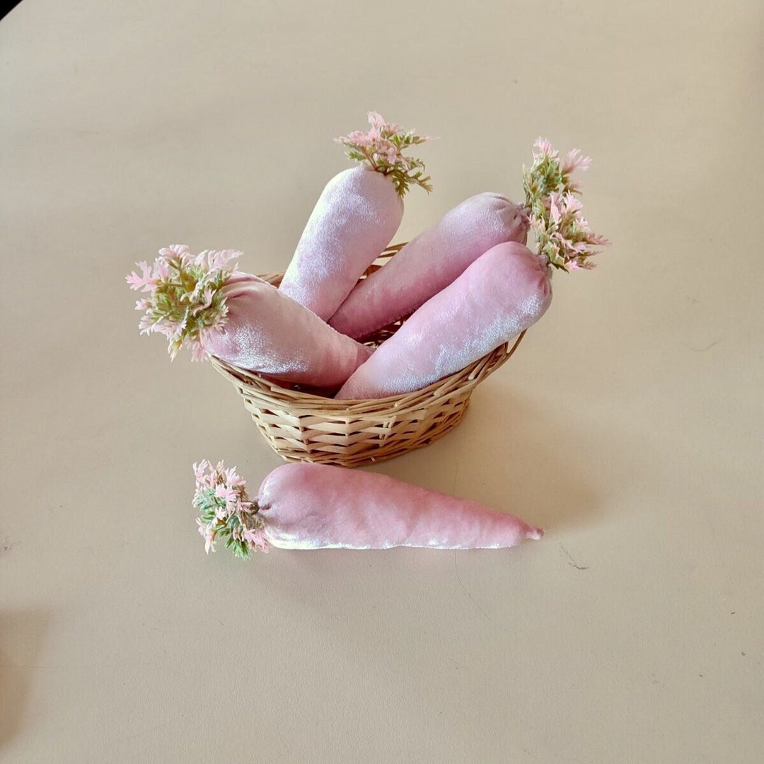 Handmade Fabric Carrots Bunny Bait Easter Tiered Tray Decorations ...