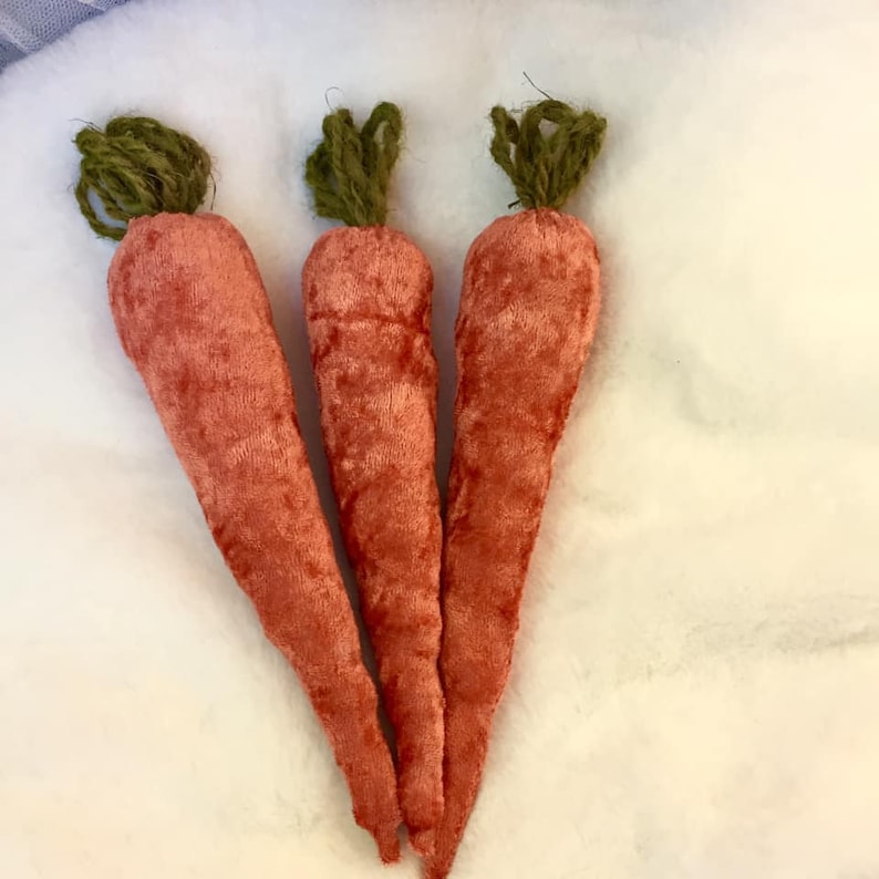 Velvet Carrots Primitive Carrot Fillers for Bowls SET 3 | Etsy