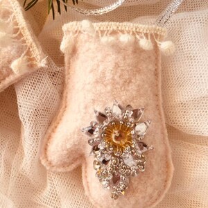 SET2 Felt Mitten Ornaments Mini Mitten Ornament - Etsy