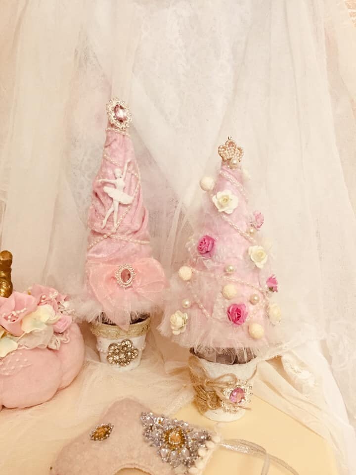 Pink Christmas Tre. Shabby Chic Tree . | Etsy