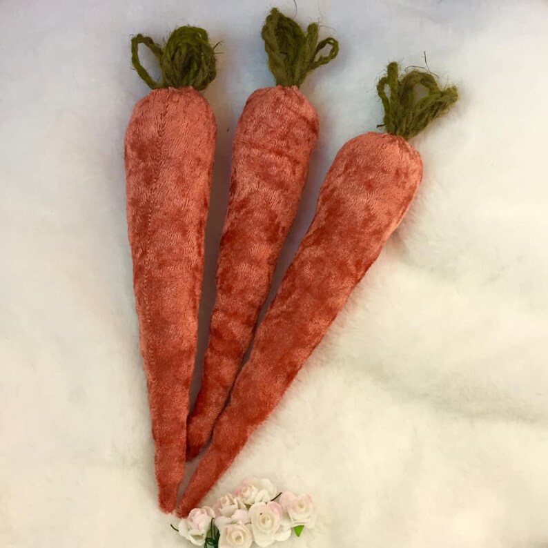 Velvet Carrots Primitive Carrot Fillers for Bowls SET 3 | Etsy