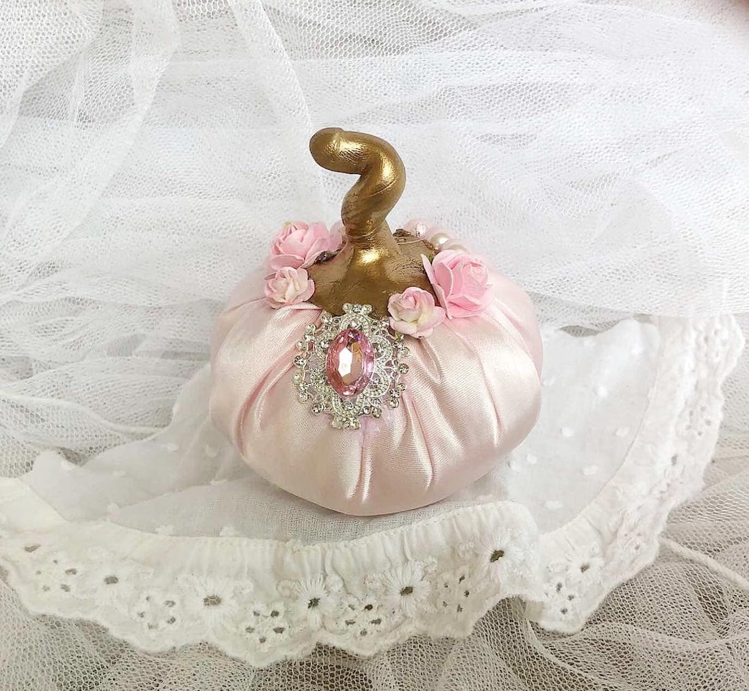Rhinestone Pumpkin Pink Pumpkin Fall Wedding Decor Small Pumpkins for ...