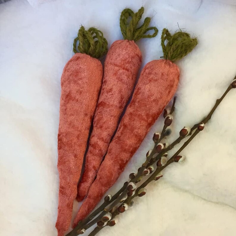 Velvet Carrots Primitive Carrot Fillers for Bowls SET 3 | Etsy