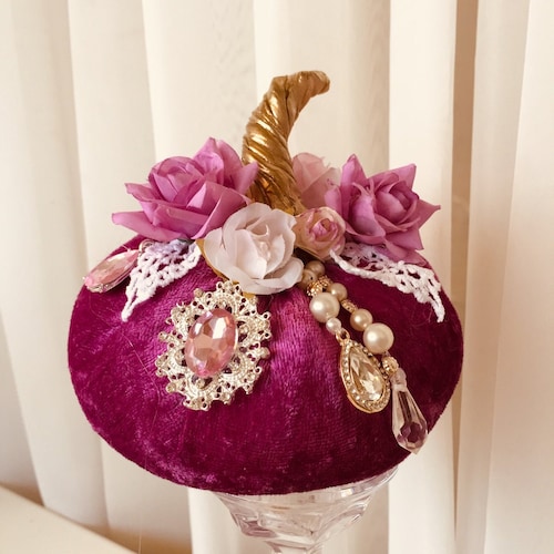 Pink Velvet Pumpkins Fall Wedding Decor Pumpkin Table Decor - Etsy