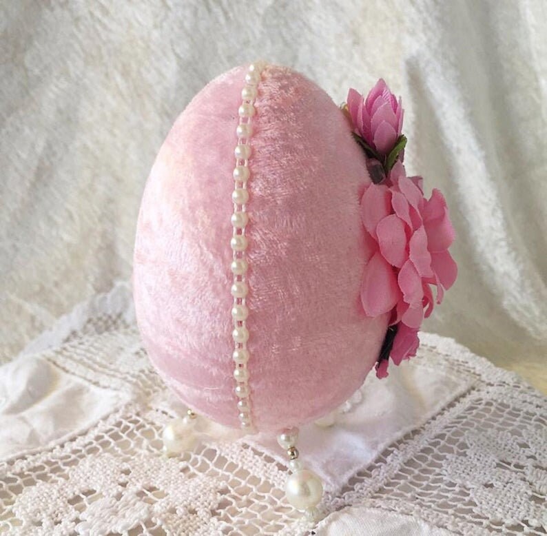 Shabby Chic Easter Eggs Velvet Eggs - Etsy