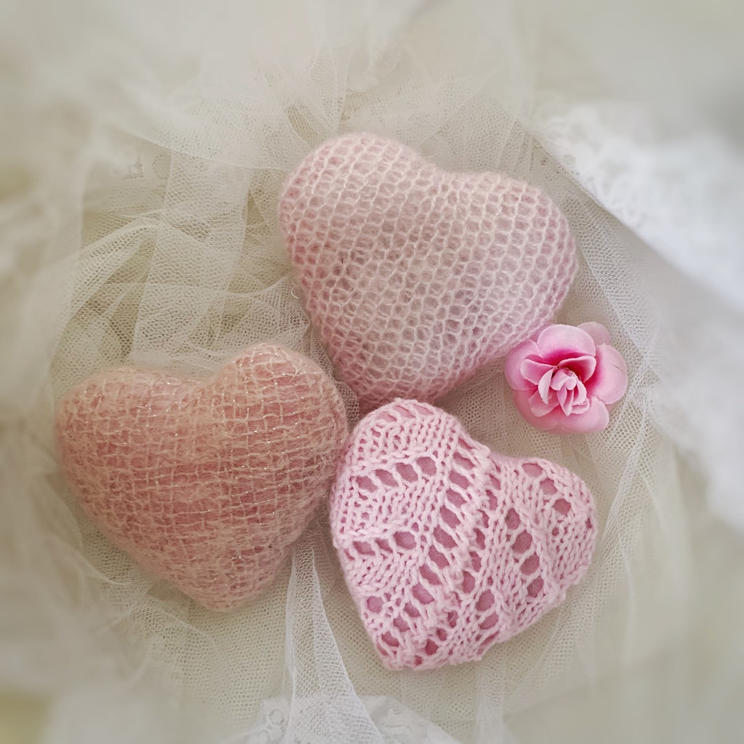 Pink Stuffed Heart Heart Bowl Filler Primitive Valentine - Etsy