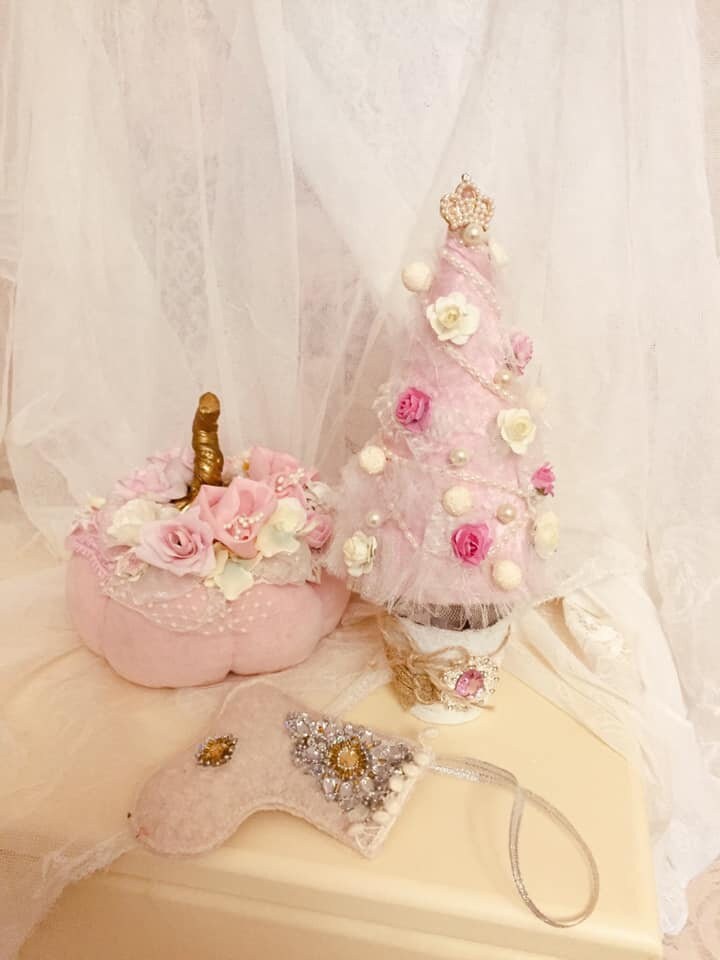 Pink Christmas Tre. Shabby Chic Tree . | Etsy