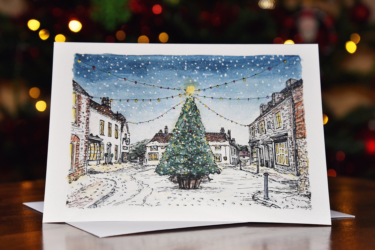 CHRISTMAS CARD Traditional Art Watercolour Print Christmas | Etsy UK