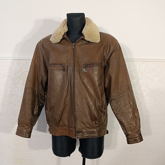 Aviator Jacket, Fighter Pilot Jacket, Vintage Leather… - Gem