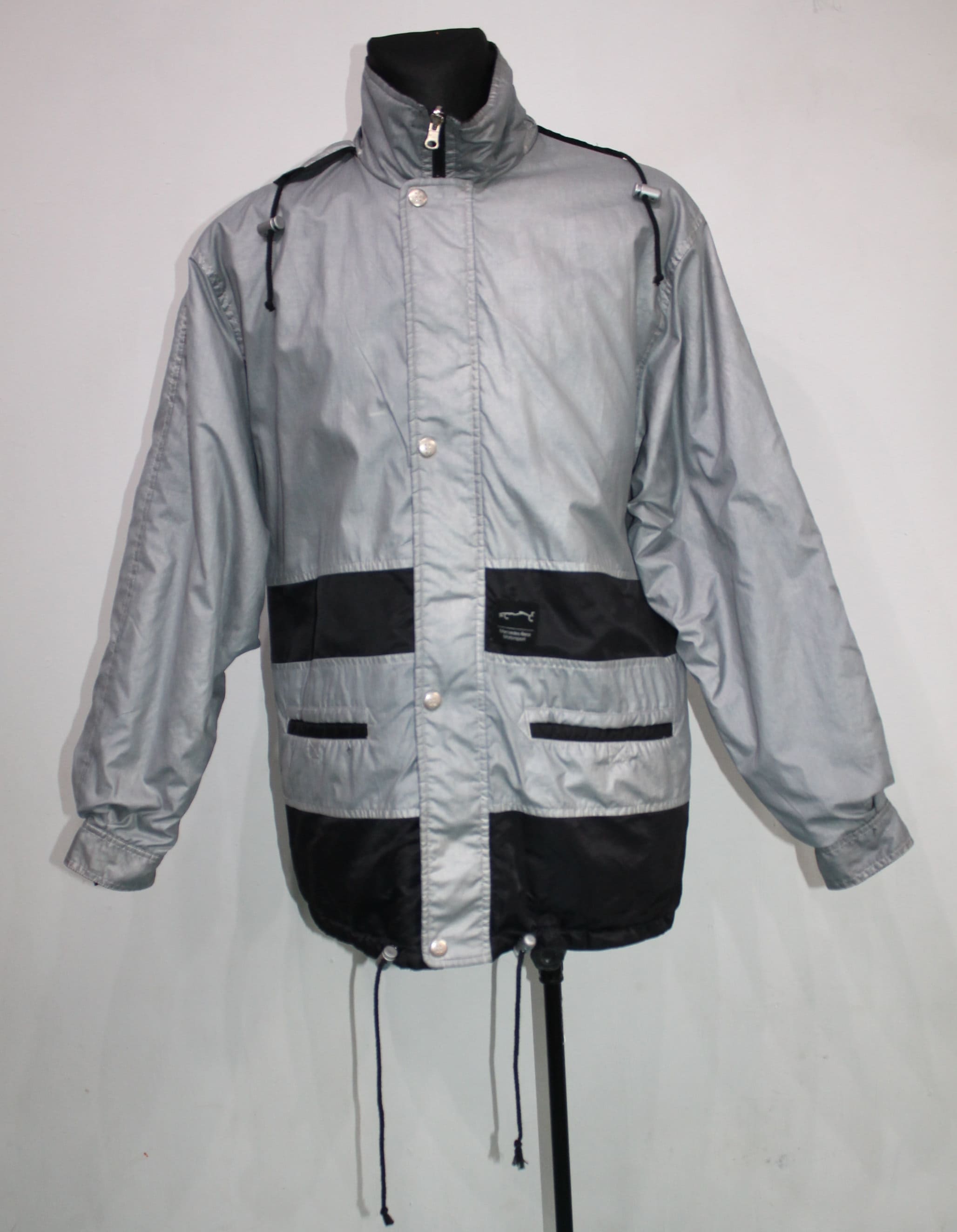 Mercedes Benz Racing Jacket / Mercedes Benz Raincoat Reverse Black ...