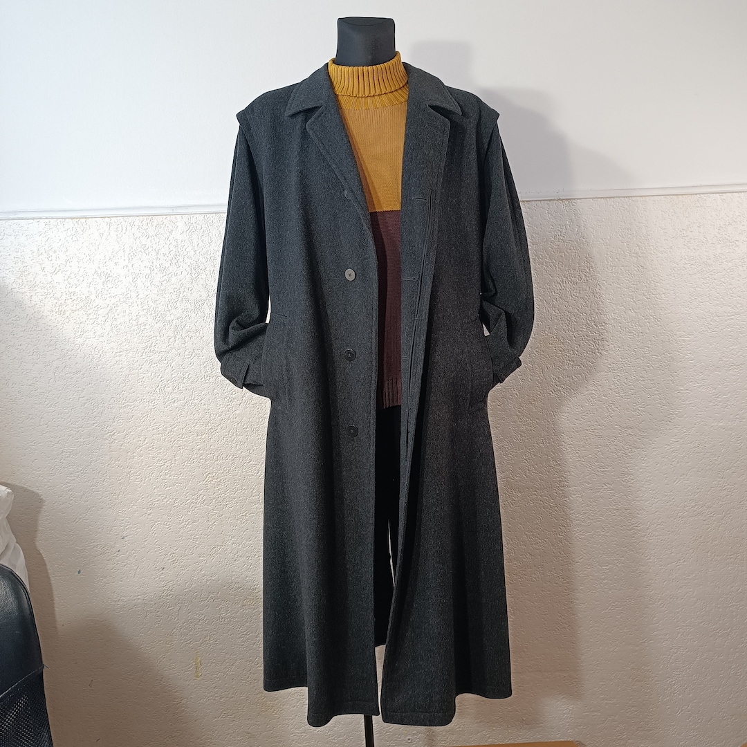 Alpaca Coat Vintage Black Wool Coat Loden Coat Wool - Etsy