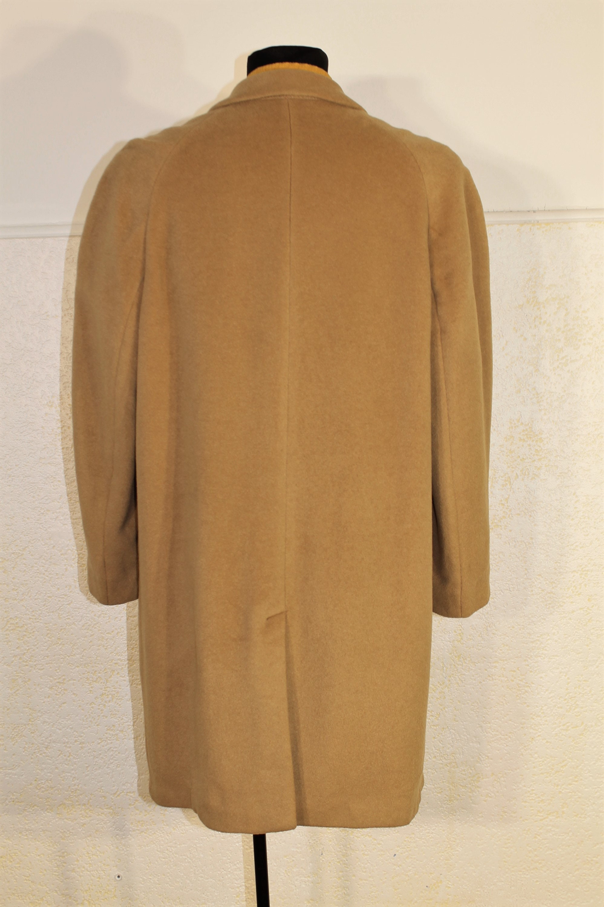Vintage Camel Hair Coat Men, Winter Coat, Brown Coat, Wool Coat, Camel ...