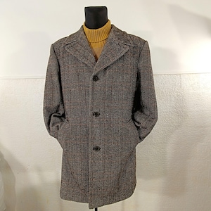 Vintage 70s Detective-style Brown Tweed Wool Greatcoat - Men's Winter ...