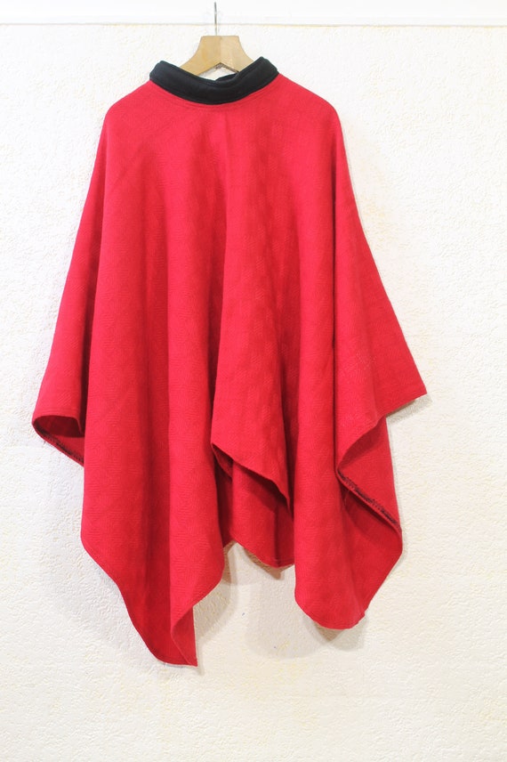 Vintage Wool Cape Women / Red Cape / Red Wool Cape / … - Gem