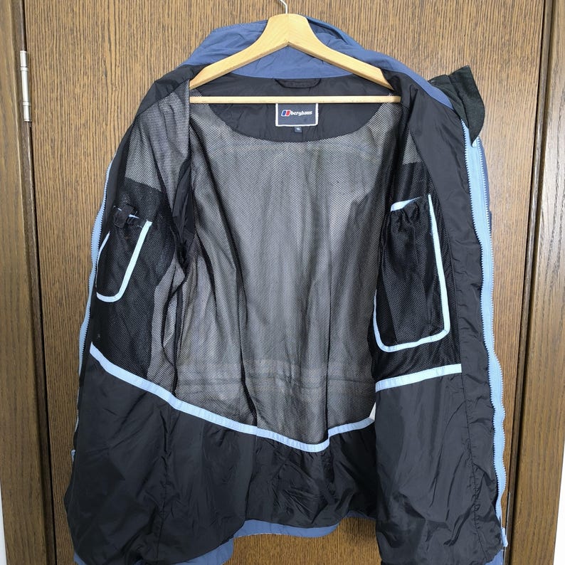 Waterproof Jacket Berghaus Gore-tex XCR: Medium Blue Hooded Hiking ...