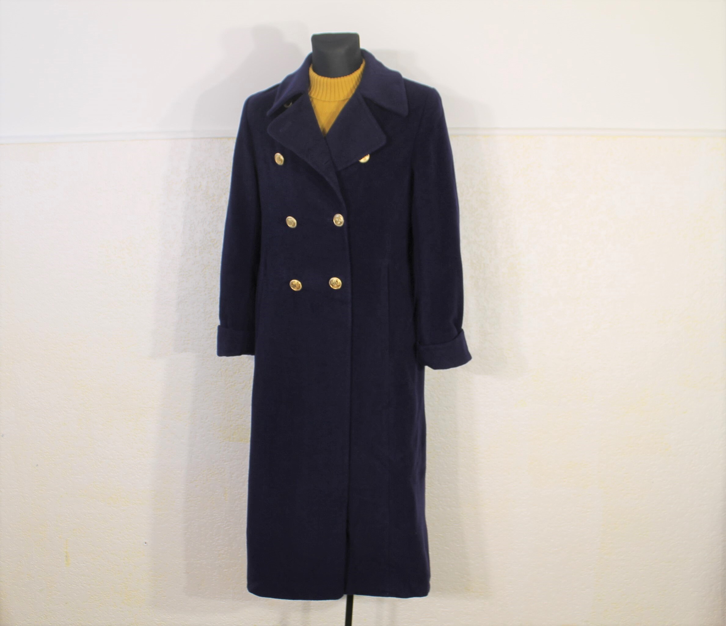 Cashmere Coat Greatcoat Navy Wool Coat Steampunk Coat - Etsy
