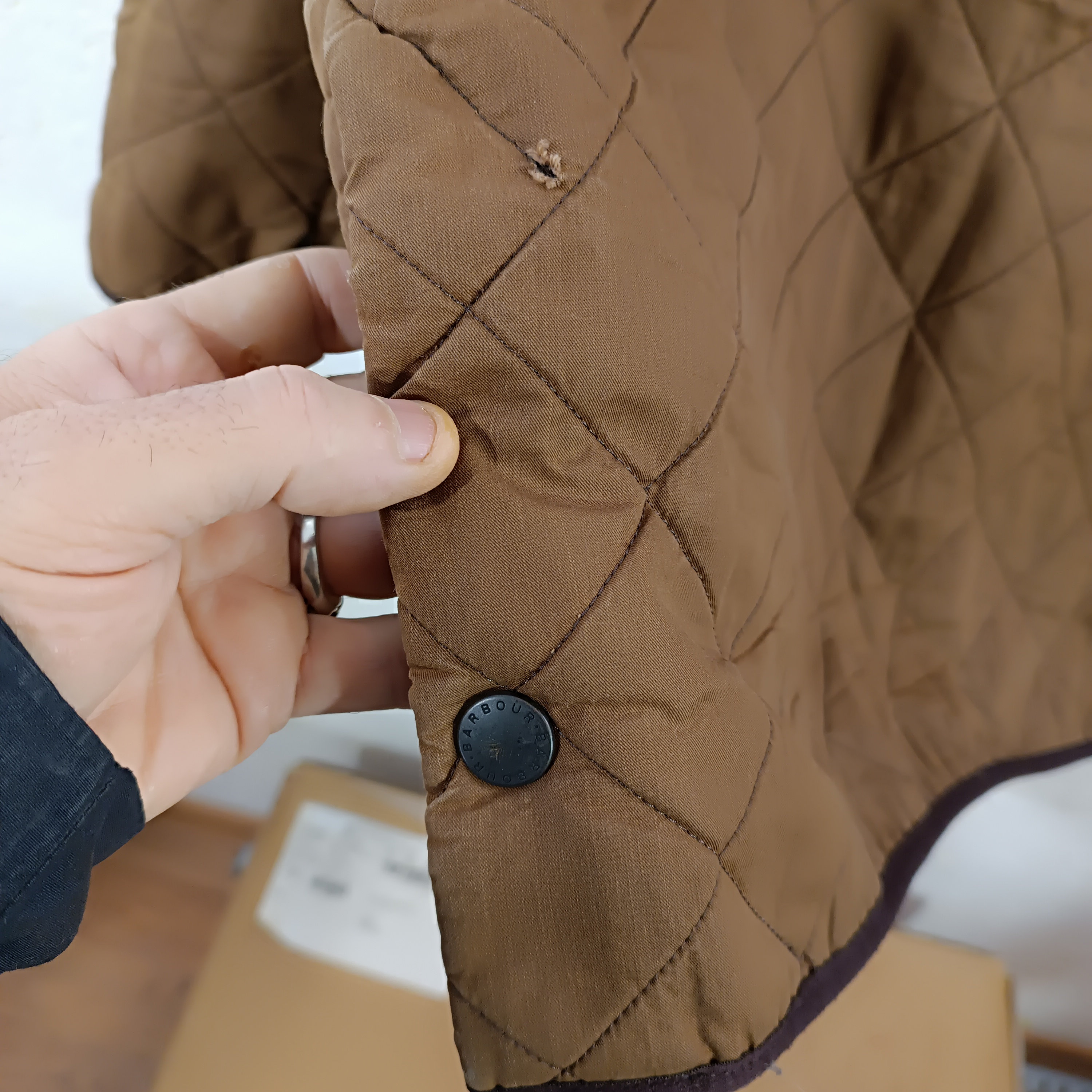 Brown Barbour Polarquilt, British Quilted Jacket, Padded Jacket, Field ...