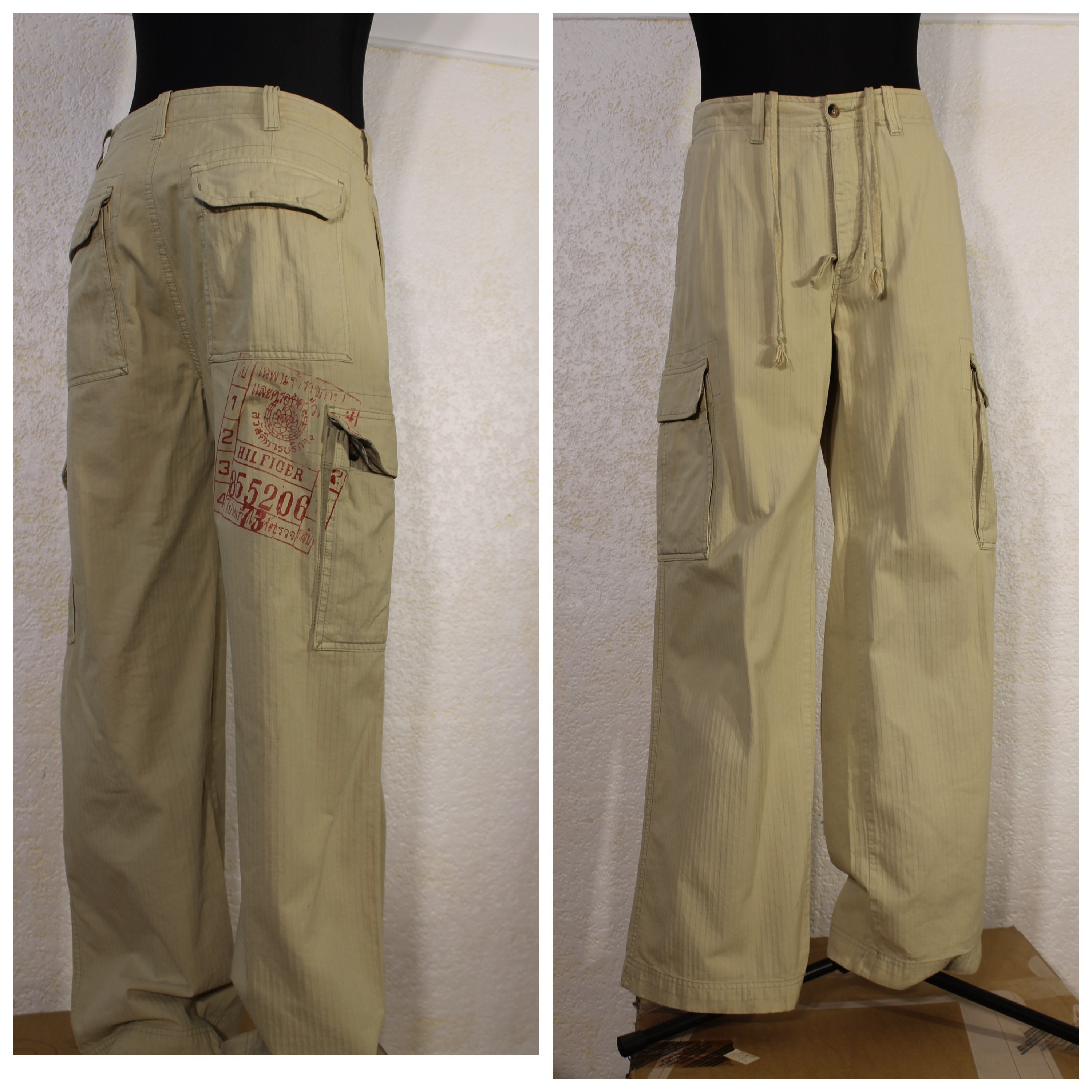 Y2K Pants, Military Cargo Pants Mens, Tommy Hilfiger Pants, Ribbed ...