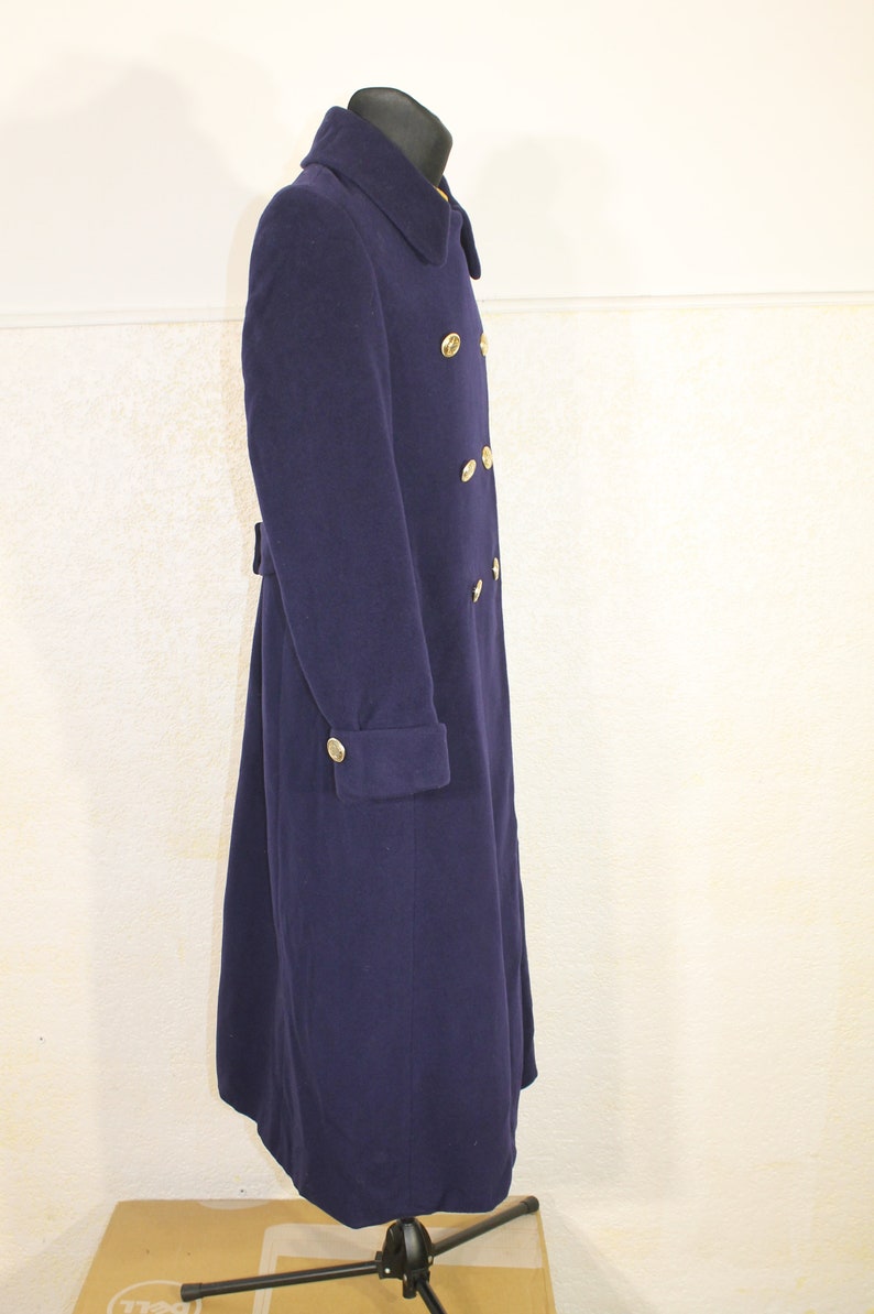Cashmere Coat Greatcoat Navy Wool Coat Steampunk Coat - Etsy