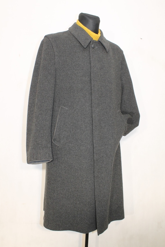 Alpaca Coat Men Vintage Gray / 90s Vintage wool overc… - Gem