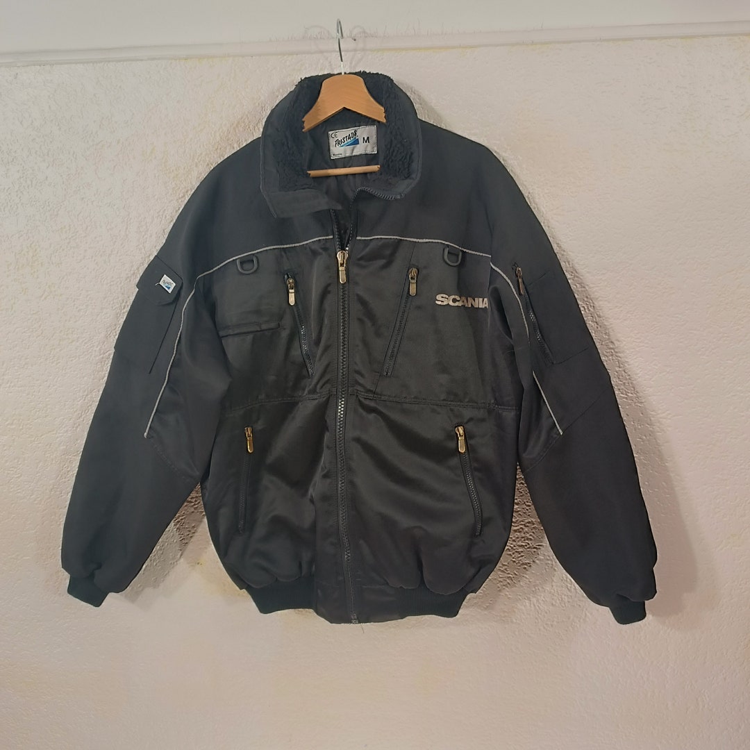 Scania Black Jacket Men Size Medium, Vintage Scania Jacket, Black ...