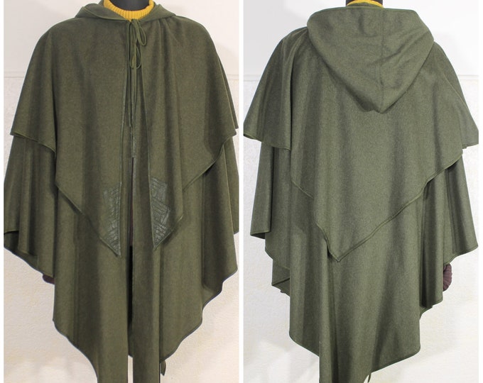 Vintage Wool Cape Women, Vintage Cape, Gothic Cape, Poncho, Hooded Cape ...