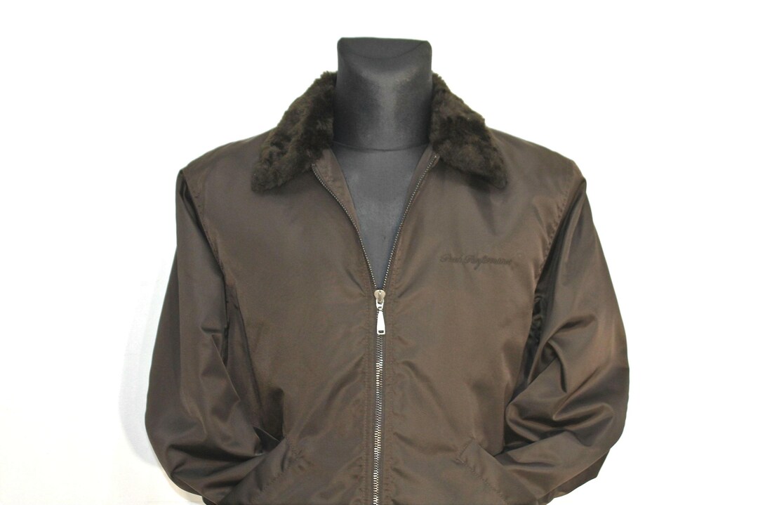 Peak Performance Jacket Faux Fur Neck Brown Women Vintage 90s Casual ...