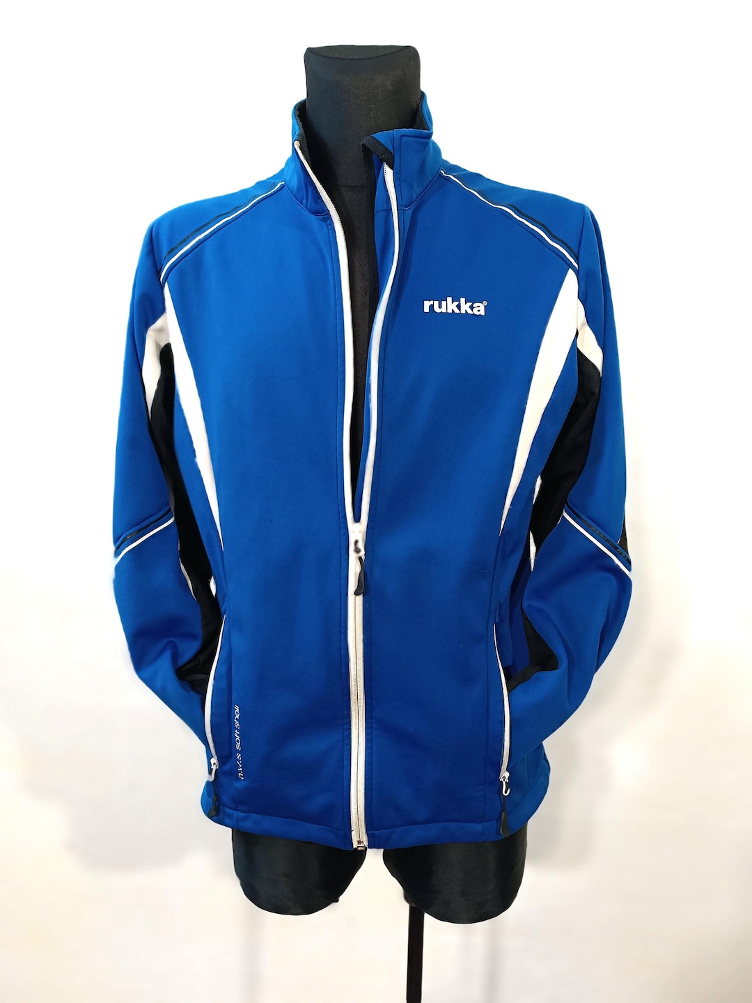 Vintage Rukka Navy Softshell Windstopper Sports Jacket - Finnish Track ...