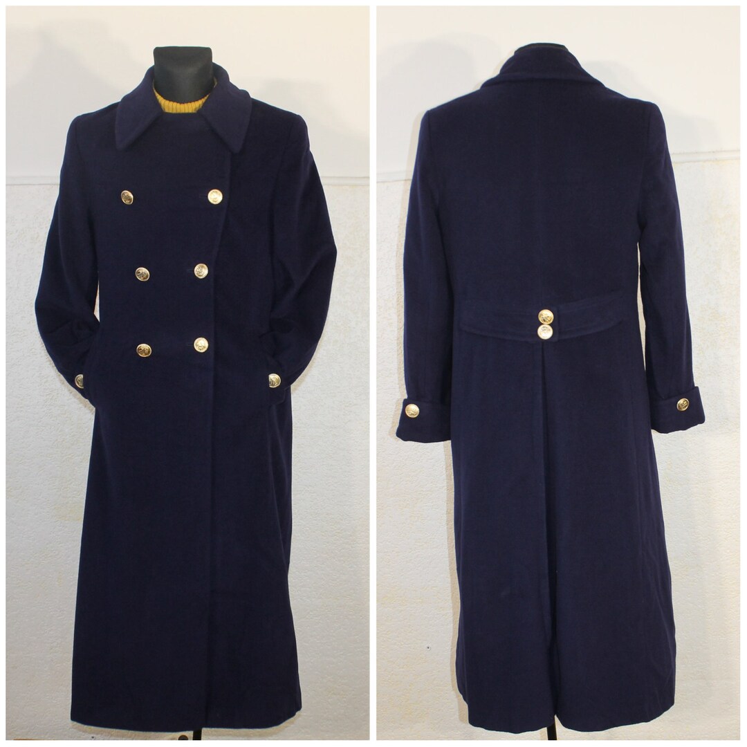 Cashmere Coat Greatcoat Navy Wool Coat Steampunk Coat - Etsy